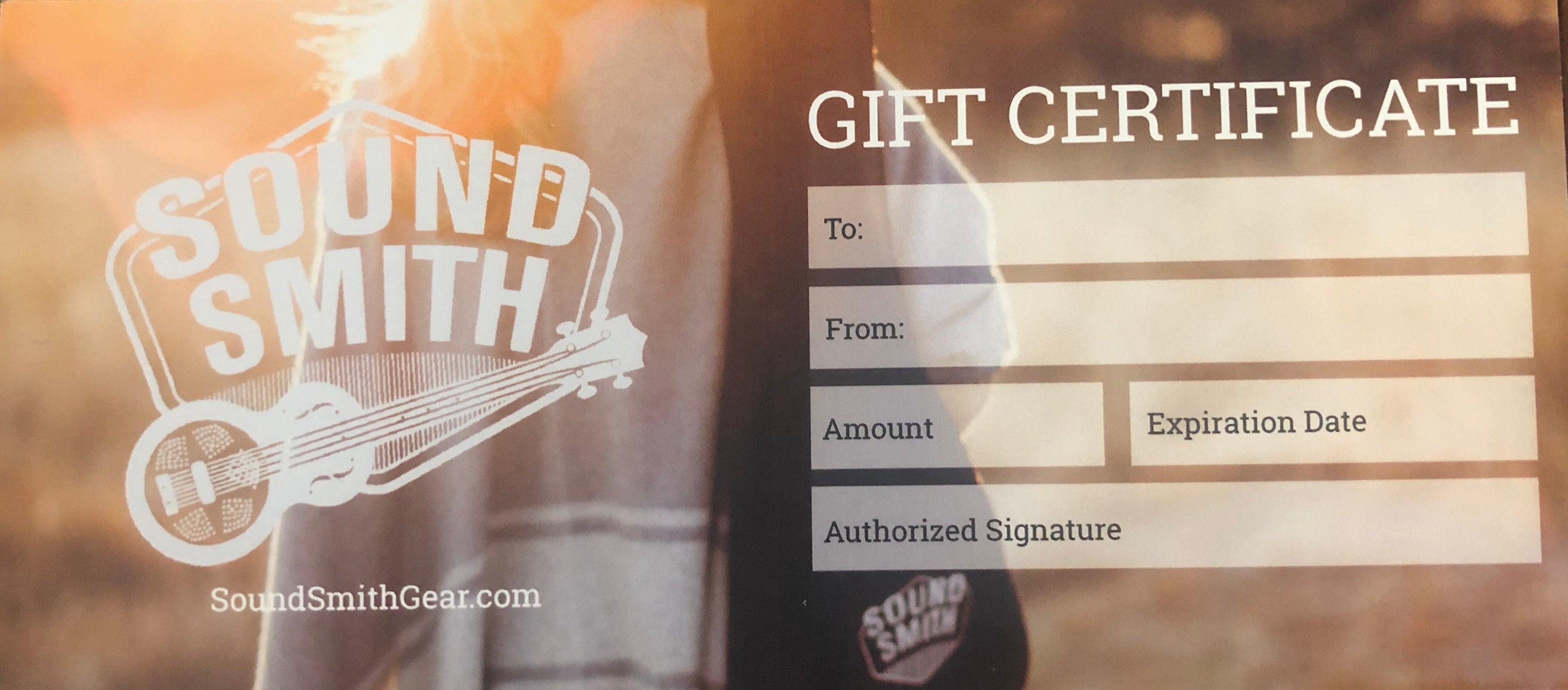 Sound Smith Gift Cards ️ – SOUND SMITH